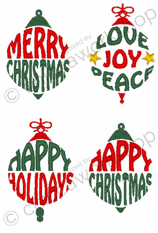 Christmas Balls Ornaments - Embroidery Machine