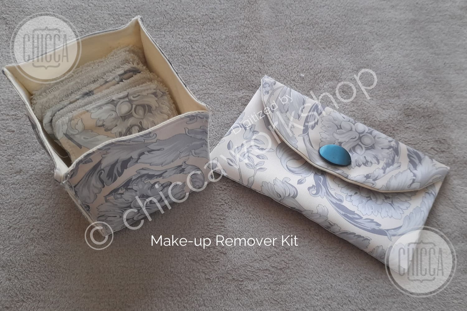 ITH - Kit Quadrotti Struccanti Lavabili - Ricamo a macchina